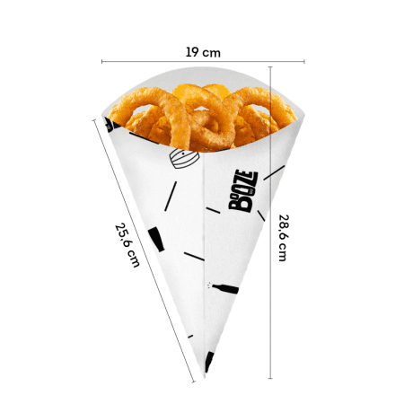 Cone de Papel de Batata Frita GG – Modelo 1 – Gráfica Olimac ...